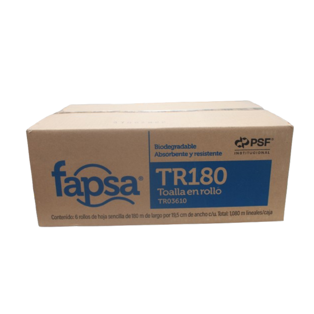 Toalla En Rollo Fapsa Hoja Sencilla 6 Rollos TR180 Drop | D-TODO EN ...